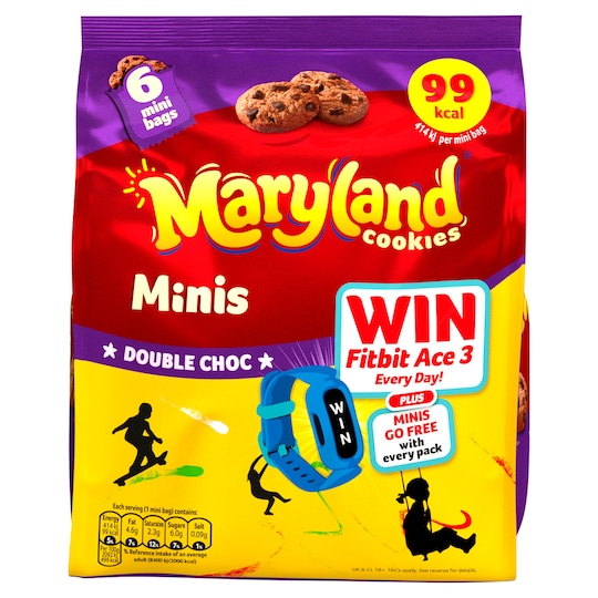Maryland Cookies Minis Double Chocolate Chip 6 Pack 118.8G - Tesco ...