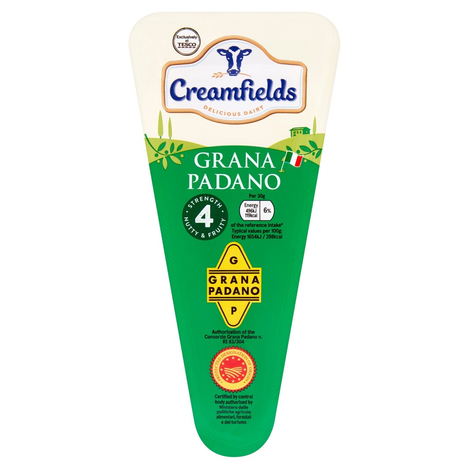 Creamfields Grana Padano 200G - Tesco Groceries