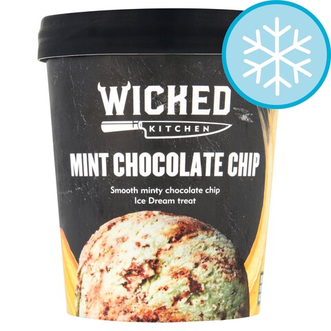 Wicked Kitchen Mint Chocolate Chip Non Dairy Ice Cream Tub 500ml ...