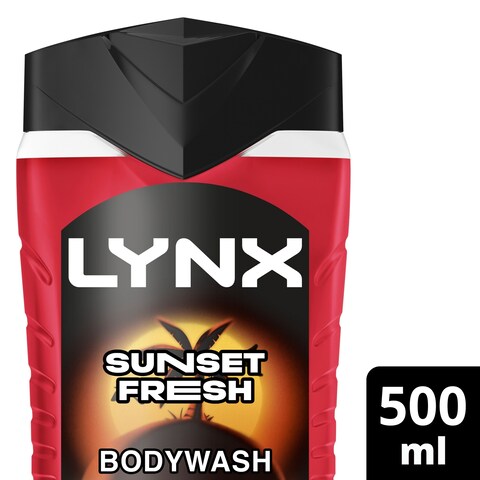 Lynx 3 in 1 Bodywash Shower Gel Sunset Fresh 500ml - Tesco Groceries