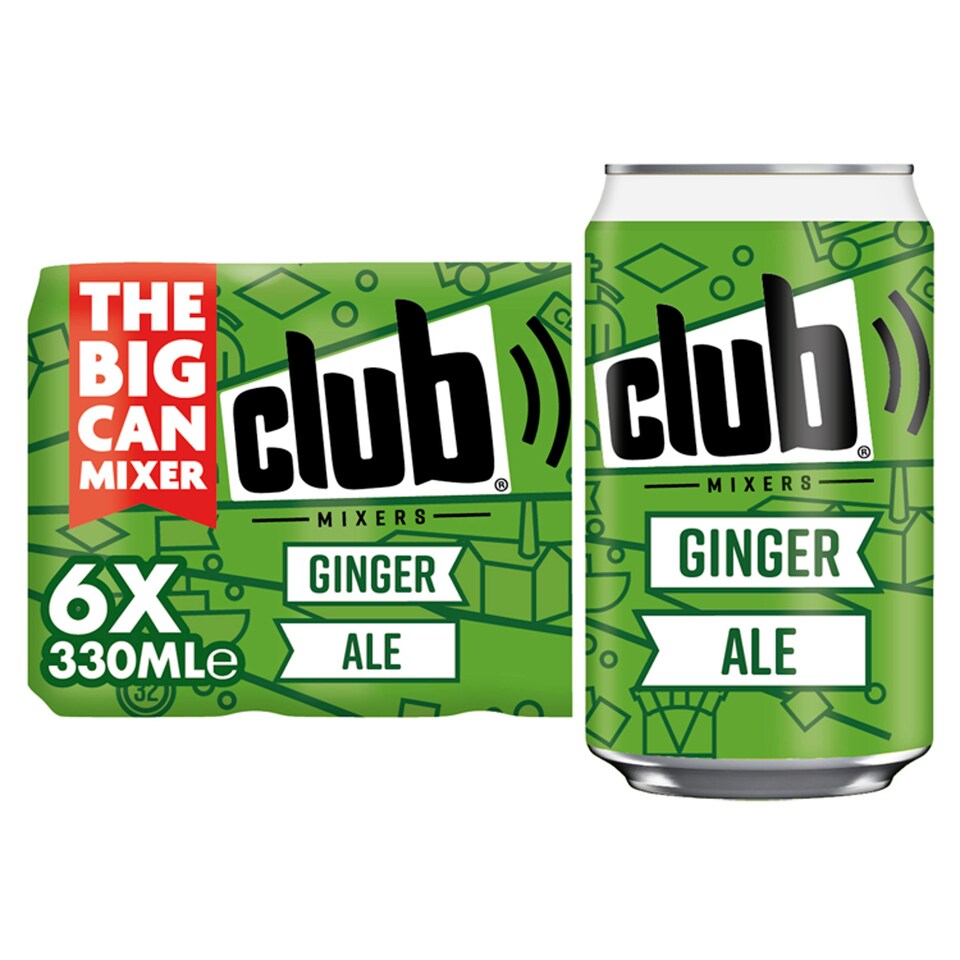 Club Ginger Ale 6 X 330Ml - Tesco Groceries
