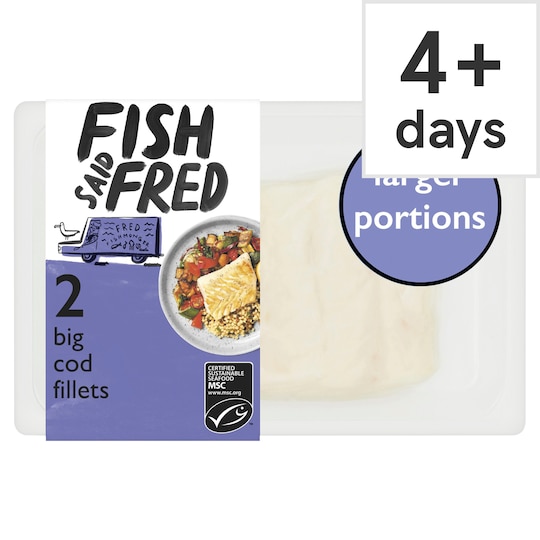 Fish Said Fred 2 Big Cod Fillets 320G - Tesco Groceries