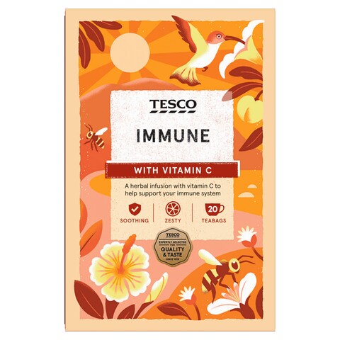 Tesco Immune 20 Tea Bags 40g - Tesco Groceries