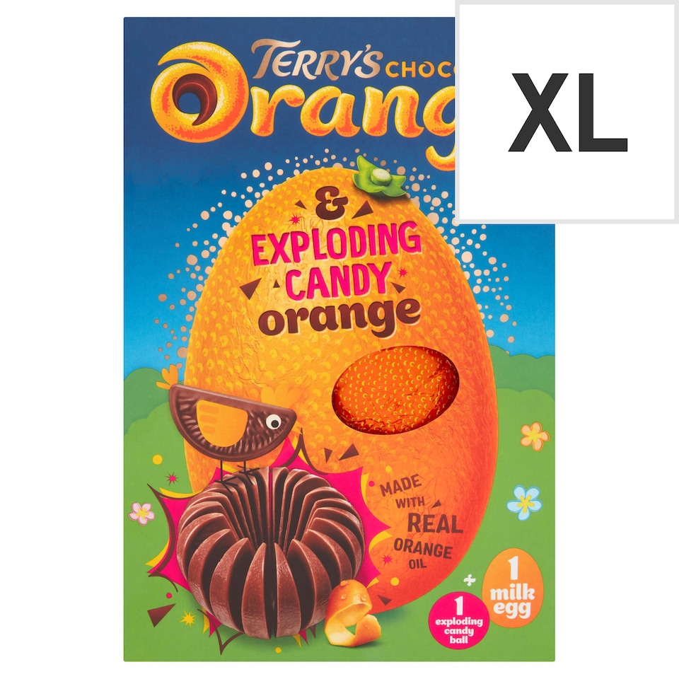 Terry's Chocolate Orange Easter Egg Exploding Candy 297G - Tesco Groceries