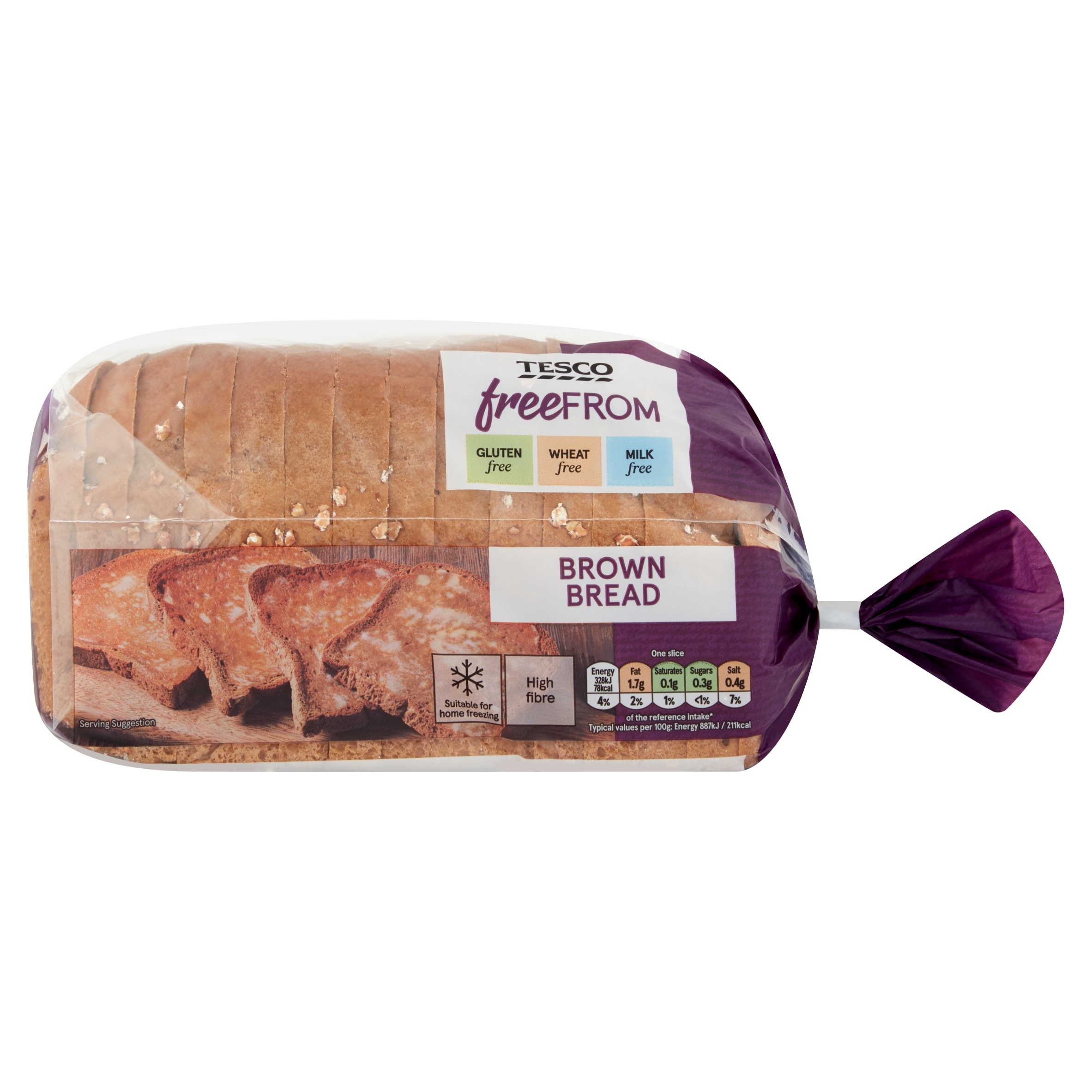 Tesco Free From Brown Sliced Bread 550g - Tesco Groceries