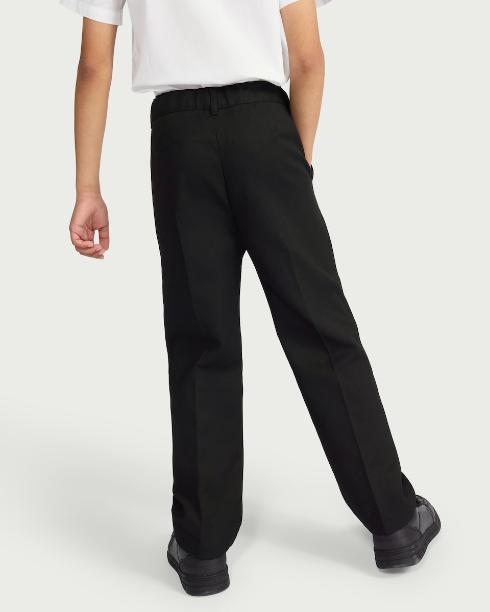 F&F School Boys 2-Pack Generous Fit Trousers in Black - Tesco Groceries