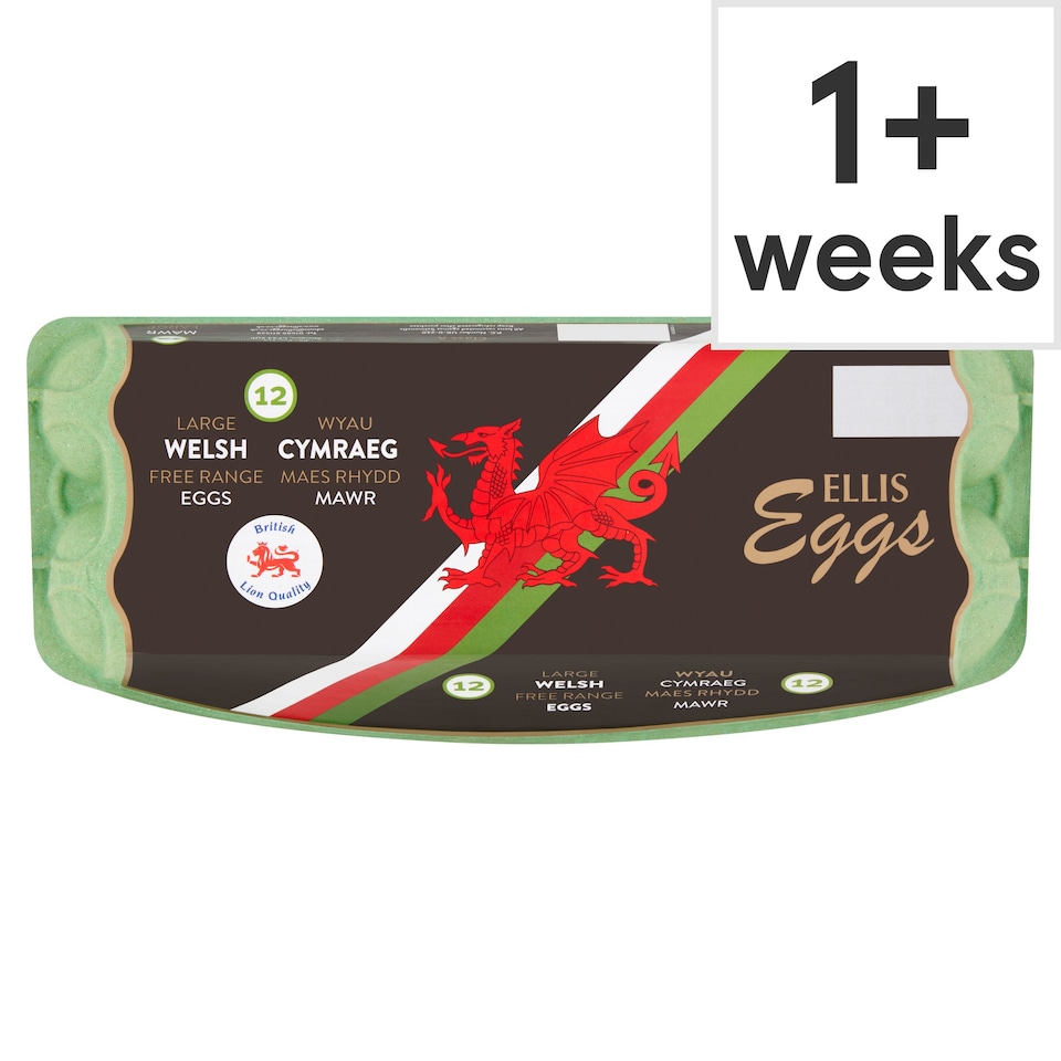 Ellis Eggs Large Welsh Free Range Eggs 12 Pack - Tesco Groceries