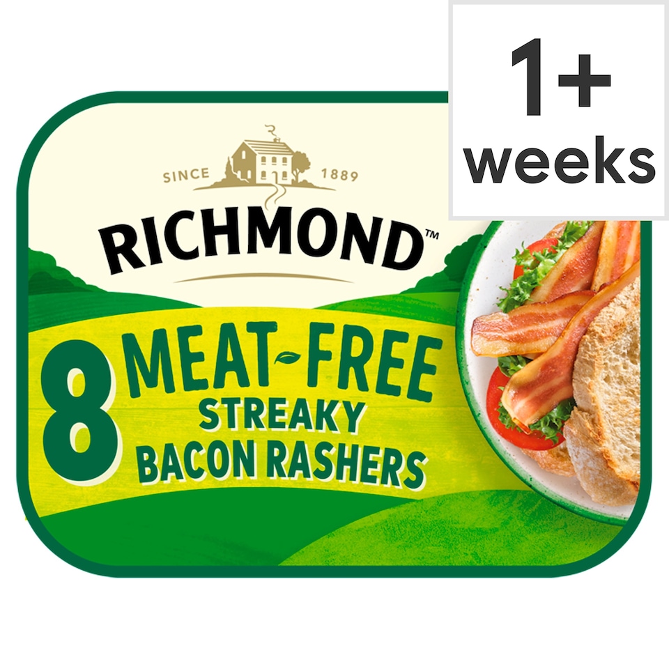 Richmond 8 Meat Free Vegan Streaky Bacon 120G - Tesco Groceries