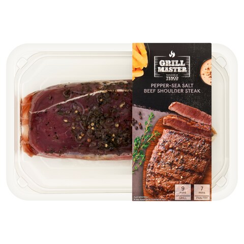 Grill Master Pepper-Sea Salt Beef Shoulder Steak - Tesco Groceries