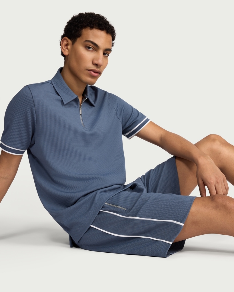 F&F Side Stripe Zip Pocket Shorts in Blue - Tesco Groceries