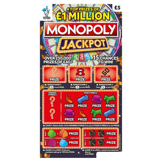 Monopoly Jackpot Scratchcard - Tesco Groceries