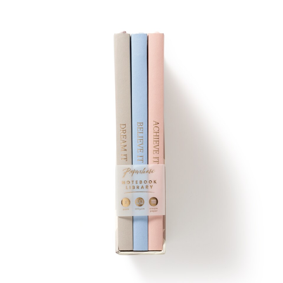 Paperchase A5 3pk Notebook Library - Tesco Groceries