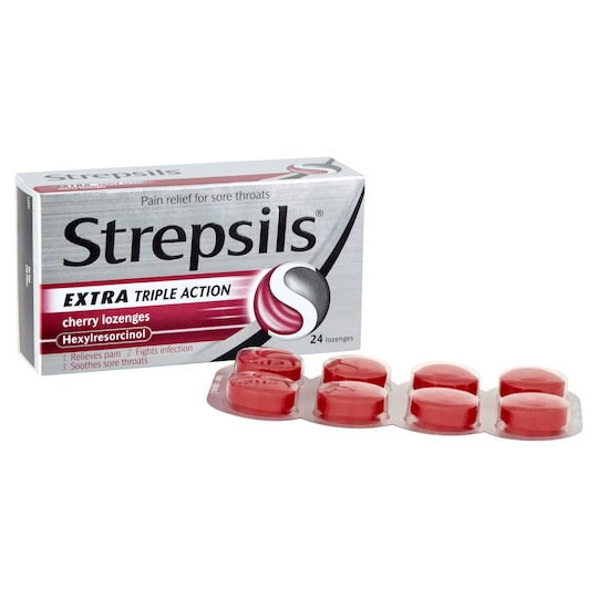 Strepsils Extra Cherry 24'S - Tesco Groceries