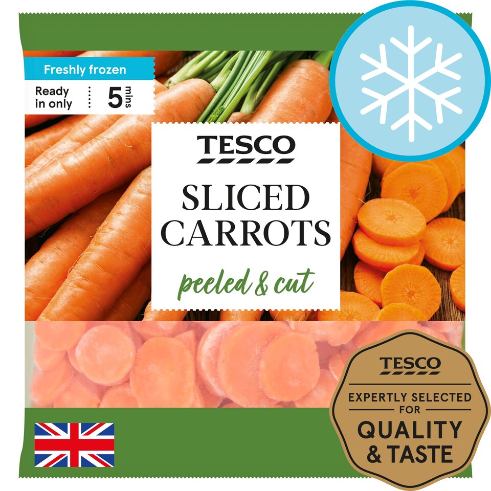 Tesco Sliced Carrots Peeled & Cut 1Kg - Tesco Groceries