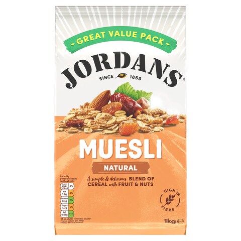 Jordans Natural Muesli 1Kg - Tesco Groceries