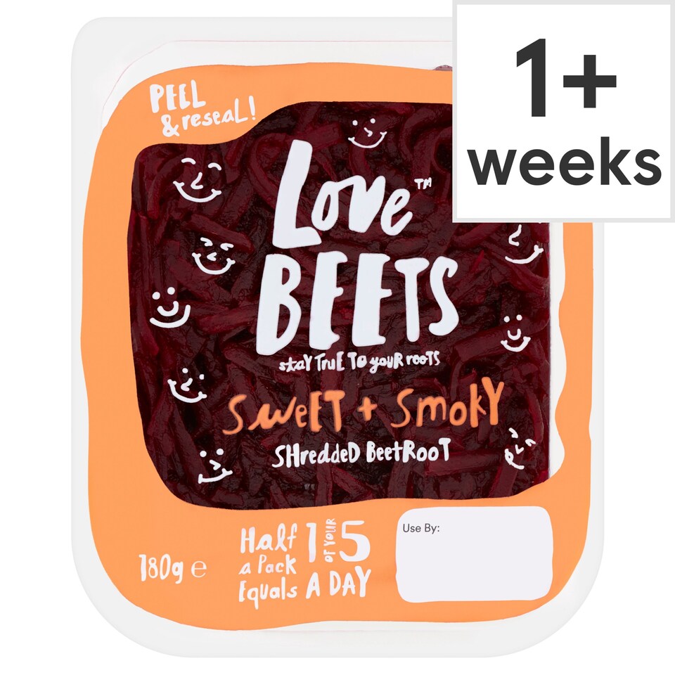 Love Beets Smokey Shred Beetroot 180G - Tesco Groceries