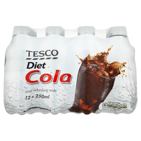 Tesco Diet Cola 12X250ml - Tesco Groceries