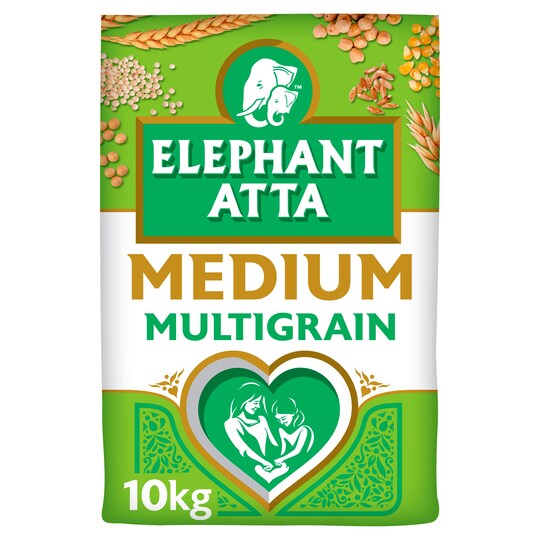 Elephant Atta Medium Chapatti Flour Multigrain 10Kg - Tesco Groceries