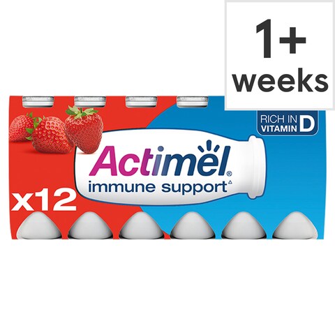 Actimel Strawberry Immunity Live Yoghurt Drink Multipack 12X100g ...