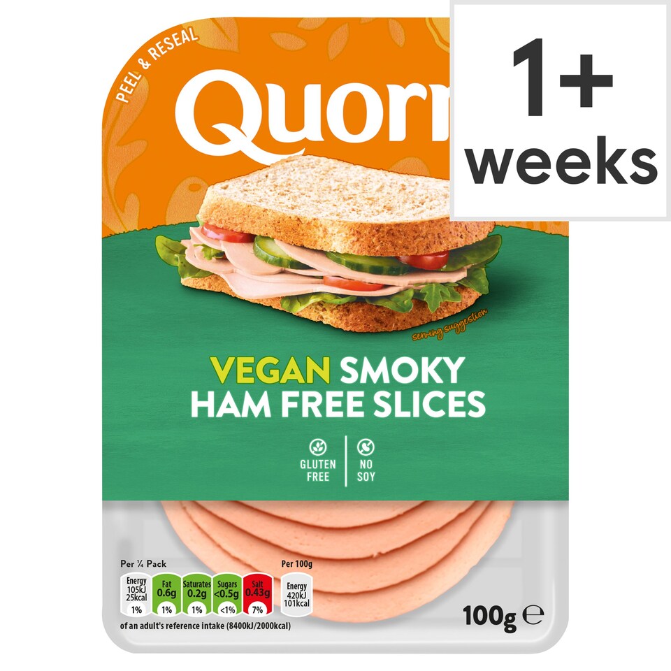Quorn Vegan Smoky Ham Free Slice 100G - Tesco Groceries