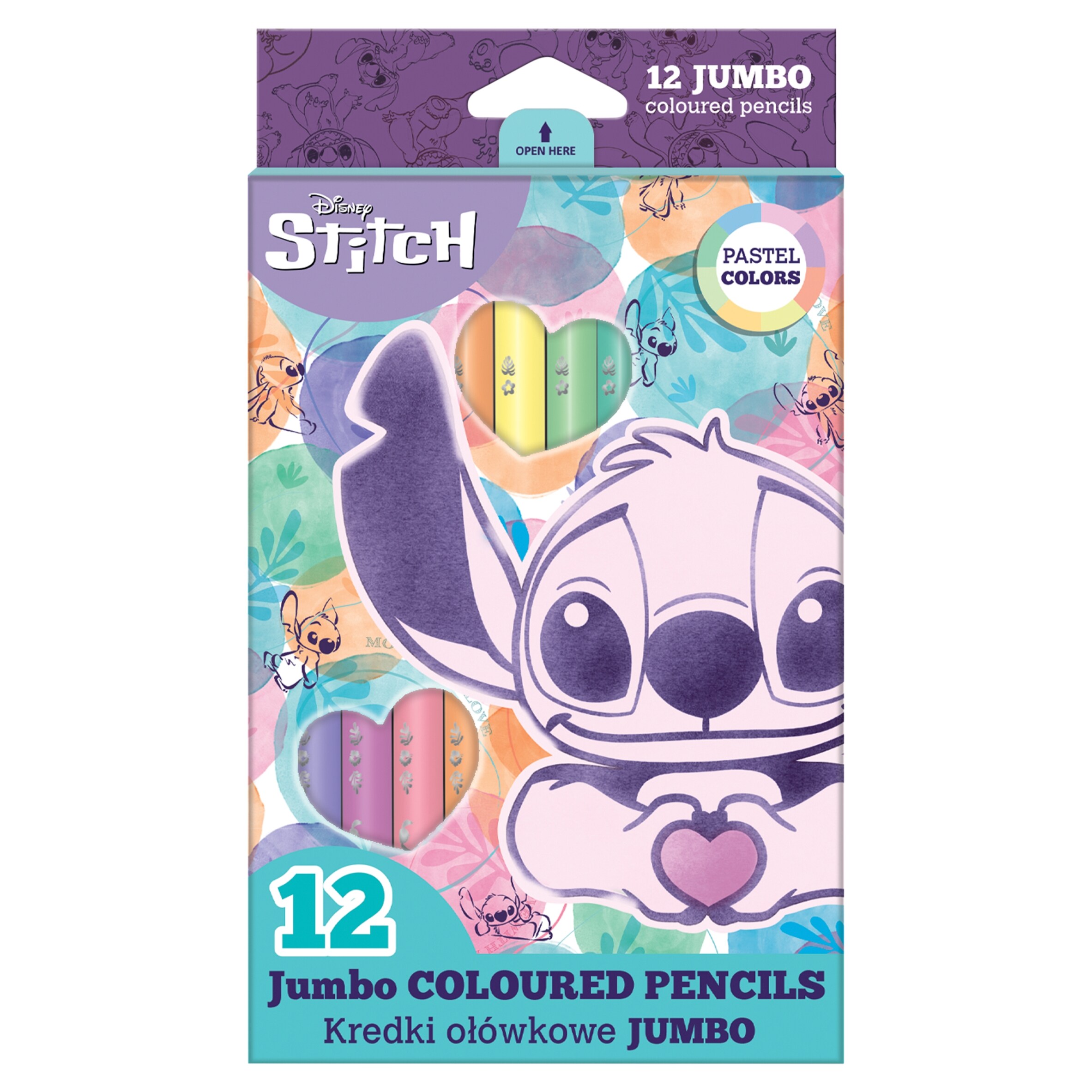Disney Stitch Jumbo színes ceruzák 12 db - Tesco Groceries