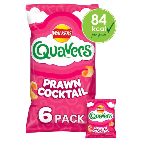 Walkers Quavers Prawn Cocktail Multipack Crisps 6x16g - Tesco Groceries