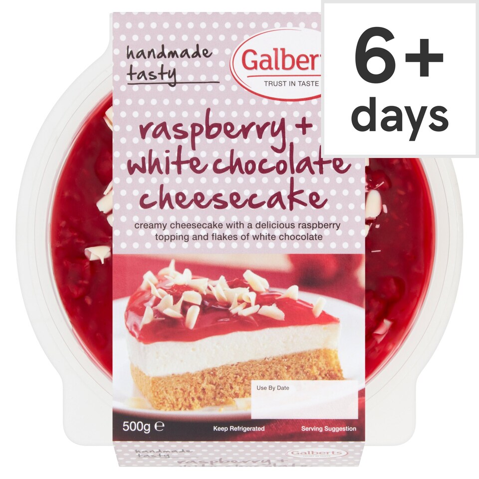 Galberts Raspb White Chocolat Cheesecake 500 - Tesco Groceries