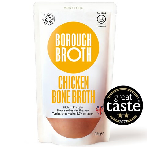 Borough Broth Free-Range Organic Chicken Bone Broth 324g - Tesco Groceries
