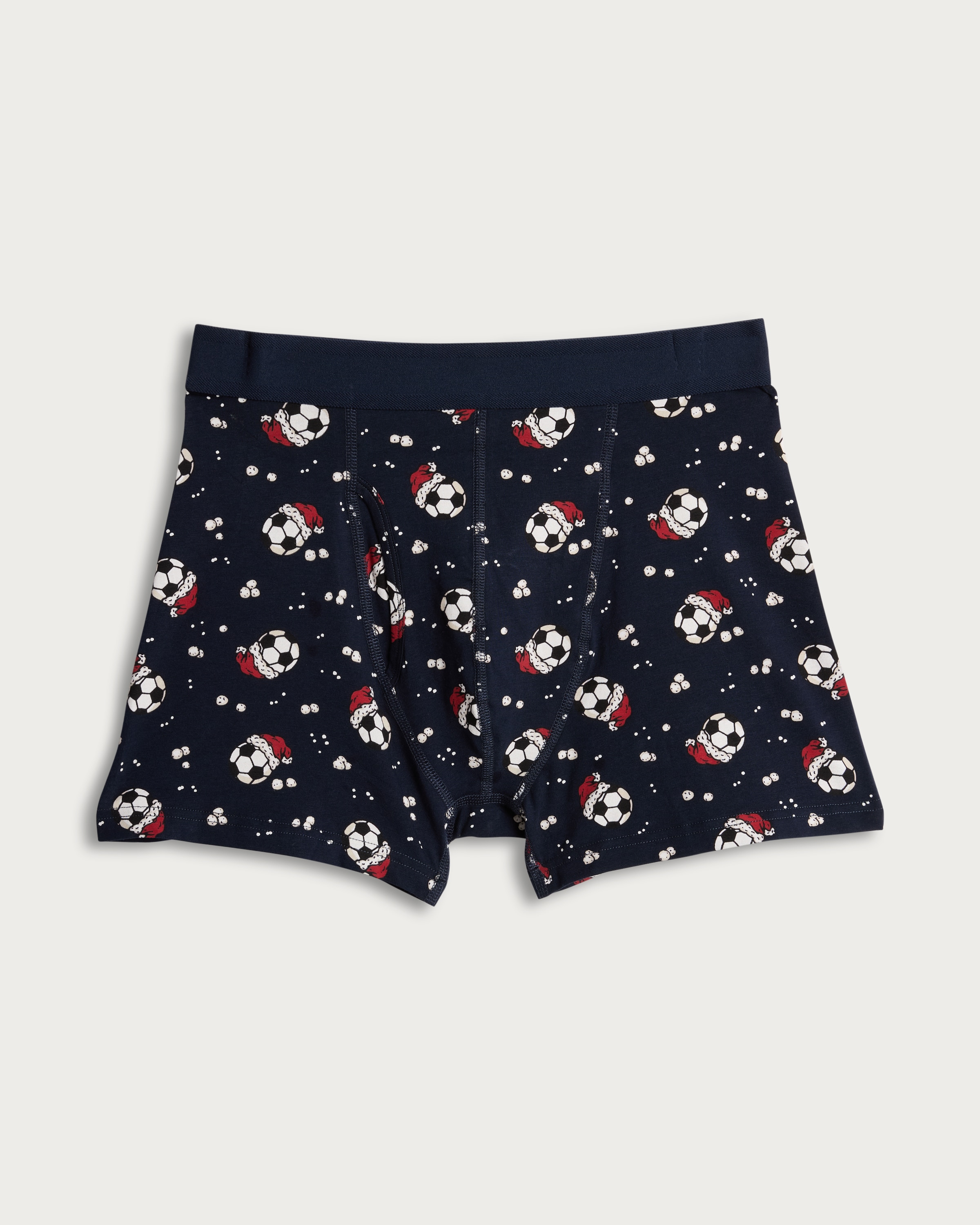 F&F Cotton Rich Football Santa Print Trunks in Multi - Tesco Groceries