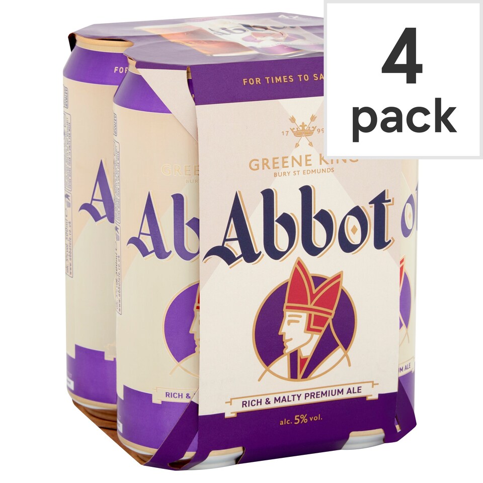 Abbot Ale Strong Bitter 4X500ml Cans - Tesco Groceries