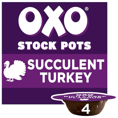 Oxo Stock Pots Succulent Turkey with Bay & Parsley 4 Pack 80g - Tesco ...