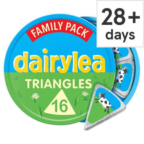 Dairylea Cheese Spread Triangles 16 pack 16x15.6G - Tesco Groceries