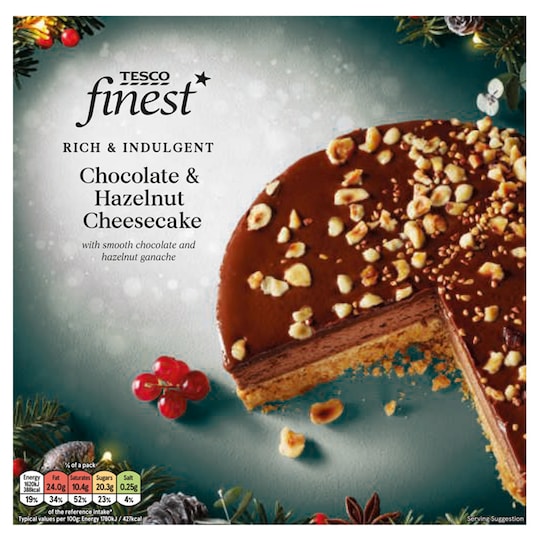 Tesco Finest Chocolate & Hazelnut Cheesecake 550G - Tesco Groceries