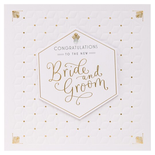 Carlton Wedding Card Congratulations New Bride & Groom - Tesco Groceries