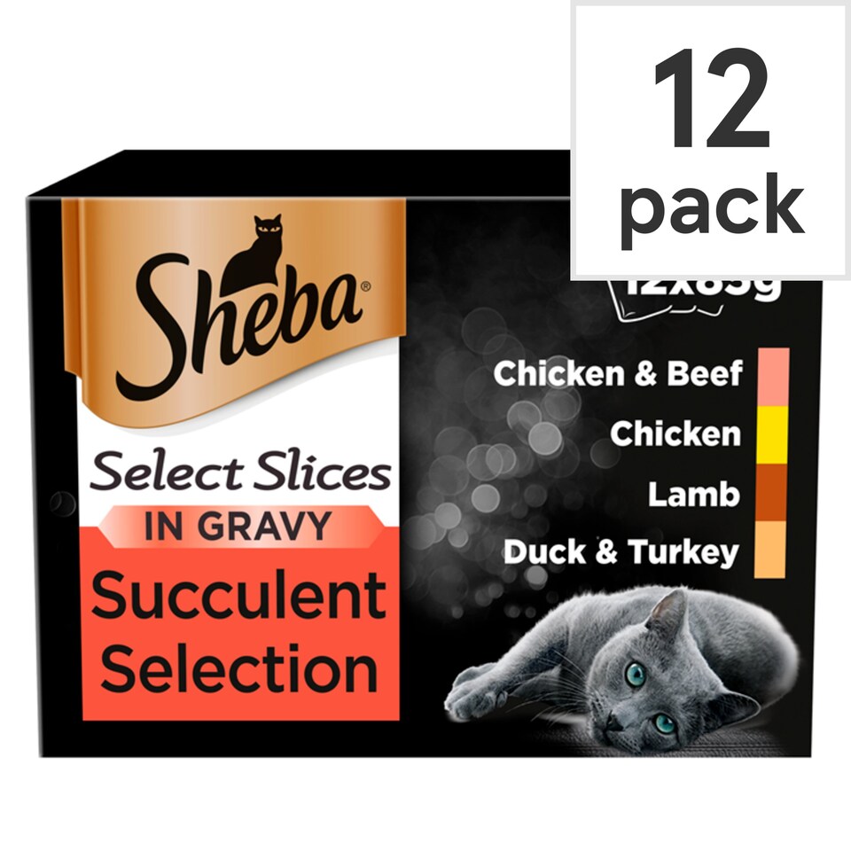 Sheba Pouch Succulent In Gravy 12*85G - Tesco Groceries