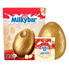 Milkybar White Chocolate Easter Egg with Mini Eggs 230g - Tesco Groceries