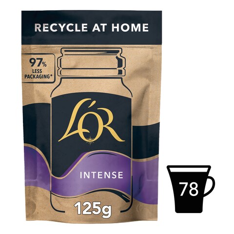 L'or. Intense Paper Refill Instant Coffee 125G - Tesco Groceries