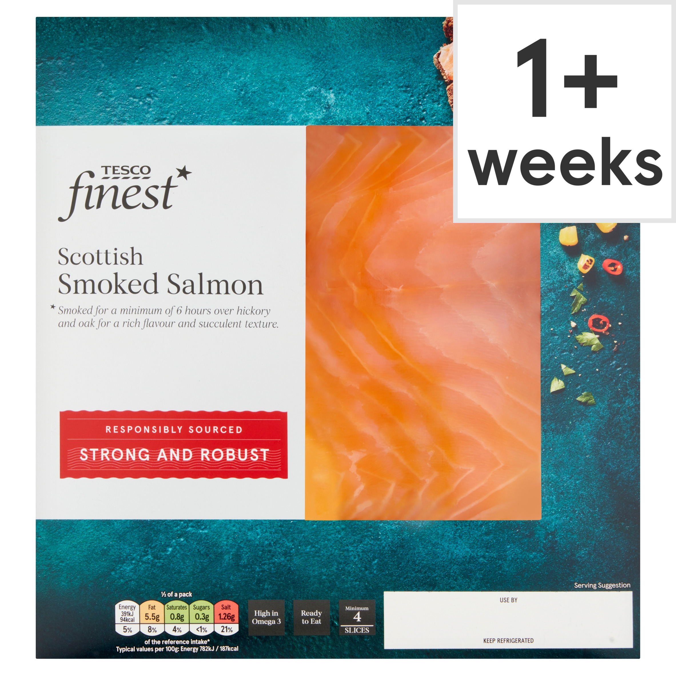 Tesco Finest Scottish Smoked Salmon Strong And Robust 100g - Tesco ...