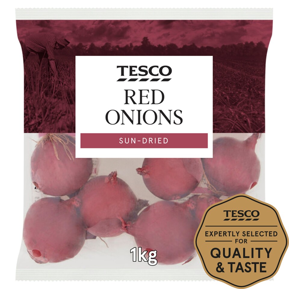 Tesco Red Onions Pack 1Kg - Tesco Groceries