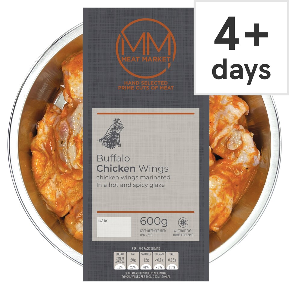 Meat Market Buffalo Chicken Wings 600g - Tesco Groceries