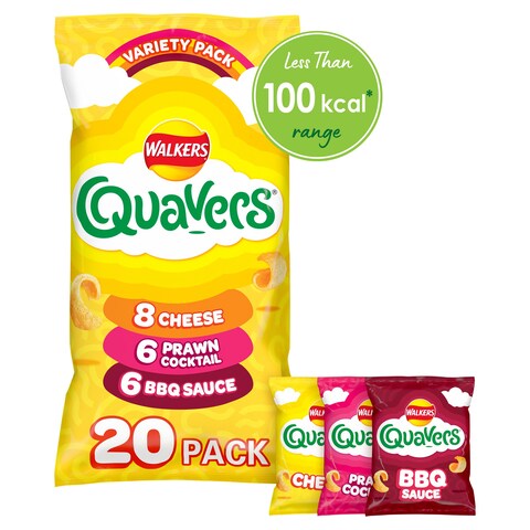 Walkers Quavers Variety Multipack Crisps 20x16g - Tesco Groceries