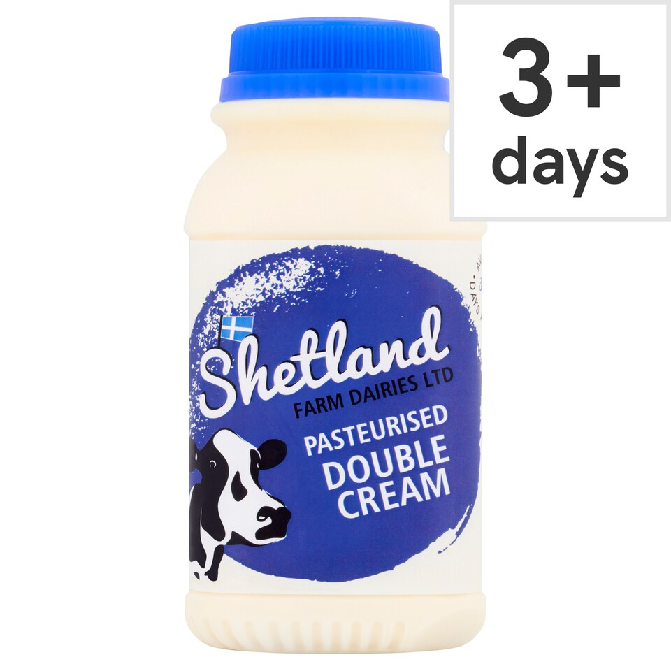 Shetland Farm Pasteurised Double Cream 250Ml - Tesco Groceries