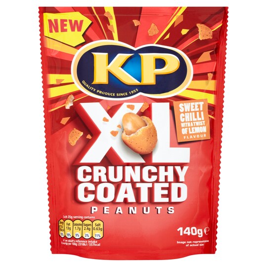 Kp Coated Peanuts Chilli Hint Of Lemon 140G - Tesco Groceries