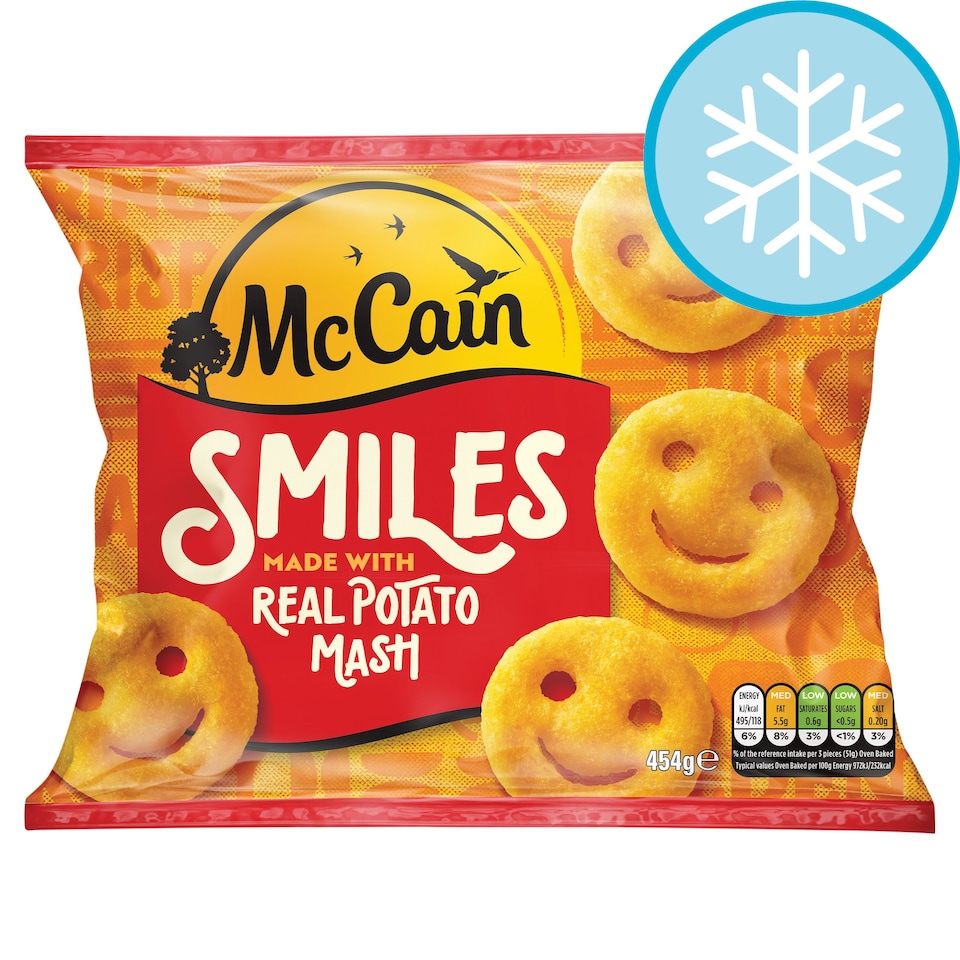 McCain Potato Smiles 454G - Tesco Groceries