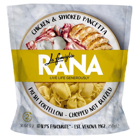 La Famiglia Rana Chicken & Smoked Pancetta Fresh Tortelloni 250g ...