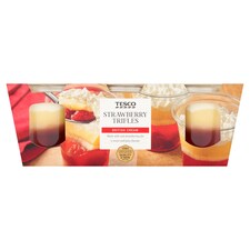 Tesco Strawberry Trifles (3 x 135g) 405g - Tesco Groceries