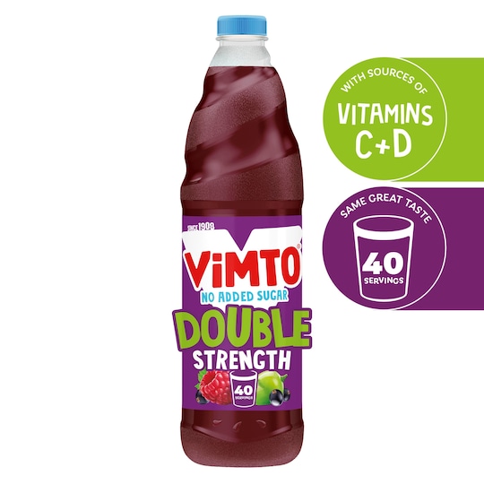 Vimto No Added Sugar Double Concentrate Squash 1 Litre - Tesco Groceries
