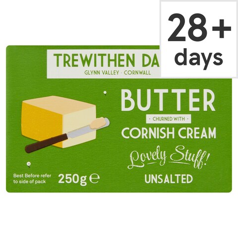 Trewithen Cornish Unsalted Butter 250G - Tesco Groceries
