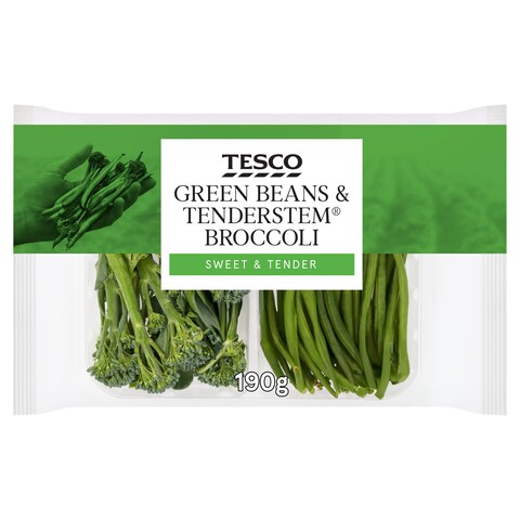 Tesco Green Beans and Tenderstem Broccoli 190g - Tesco Groceries