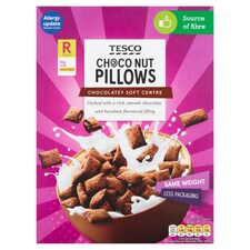 Tesco Pillows Chocolate Nut Cereal 375G - Tesco Groceries